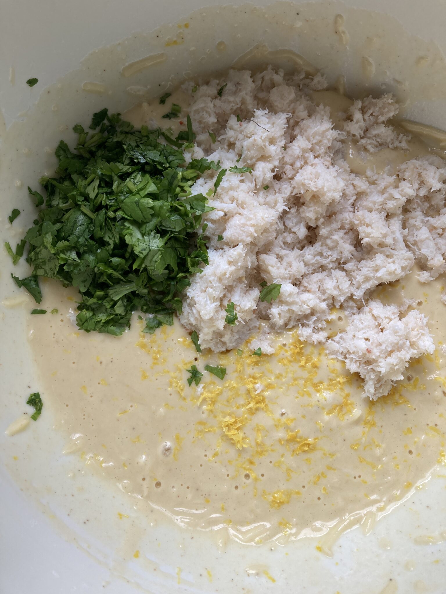 Cake à la chair de crabe, coriandre & citron – Torchons & Serviettes