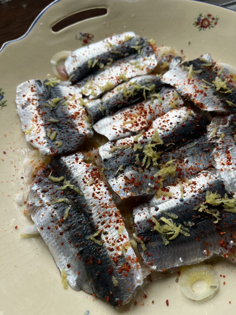 Sardines crues marinées – Torchons & Serviettes