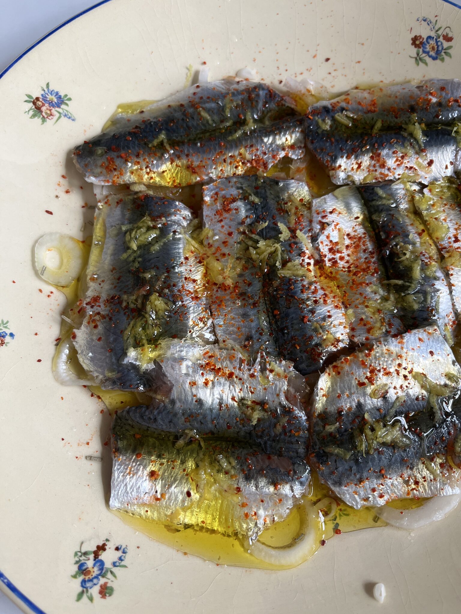 Sardines crues marinées – Torchons & Serviettes